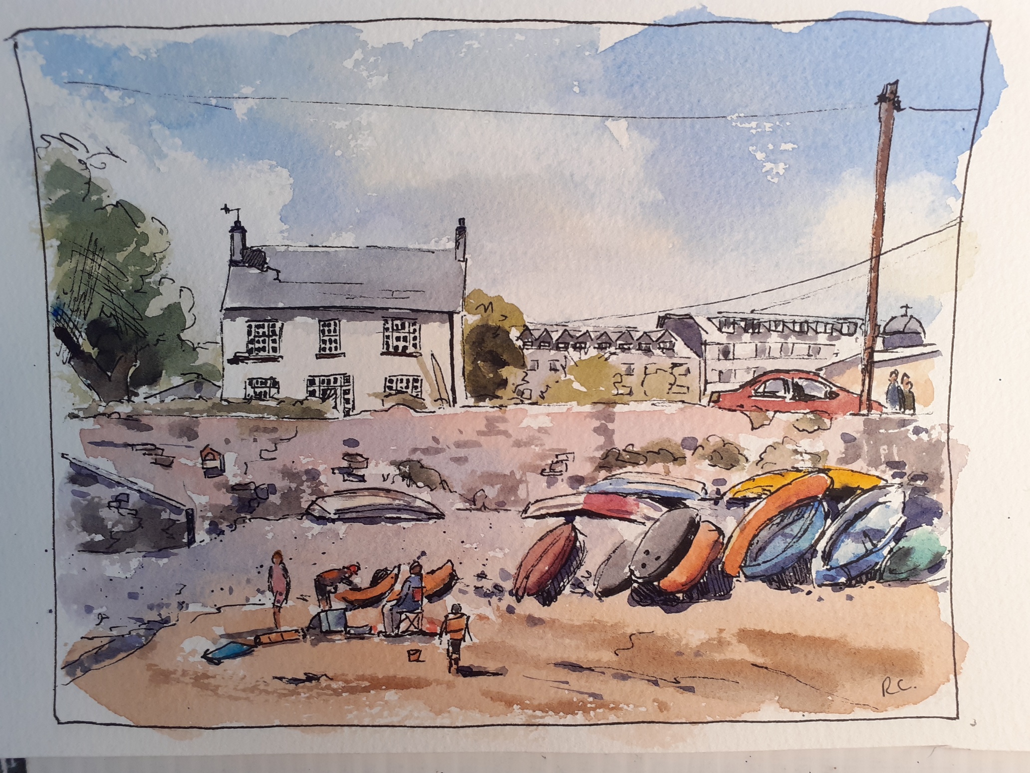 Landscape – Pen and Wash – Robyn Carson Artist